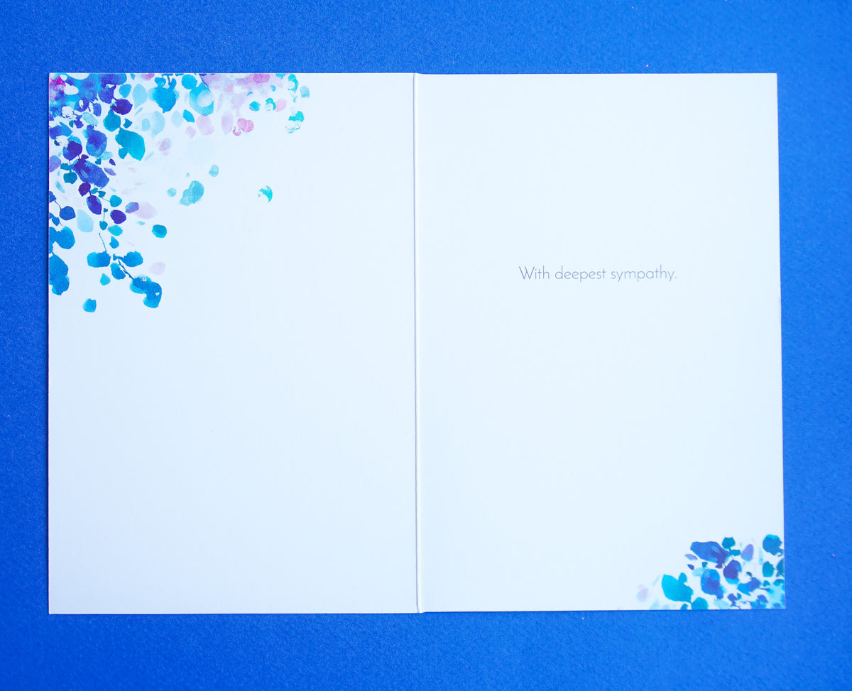 Painted Blue Sympathy Card From Us Pictura USA Greeting Cards